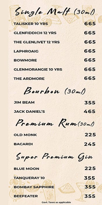 Menu at The Dom - Lounge, Dine, Bar & Restaurant in Punjabi Bagh Club ...