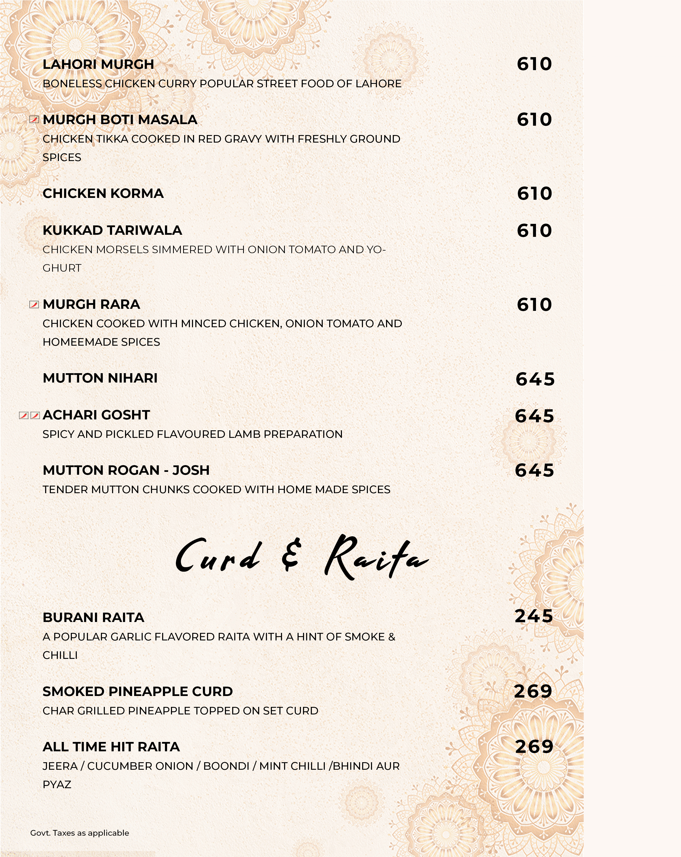 Menu at The Dom - Lounge, Dine, Bar & Restaurant in Punjabi Bagh Club ...