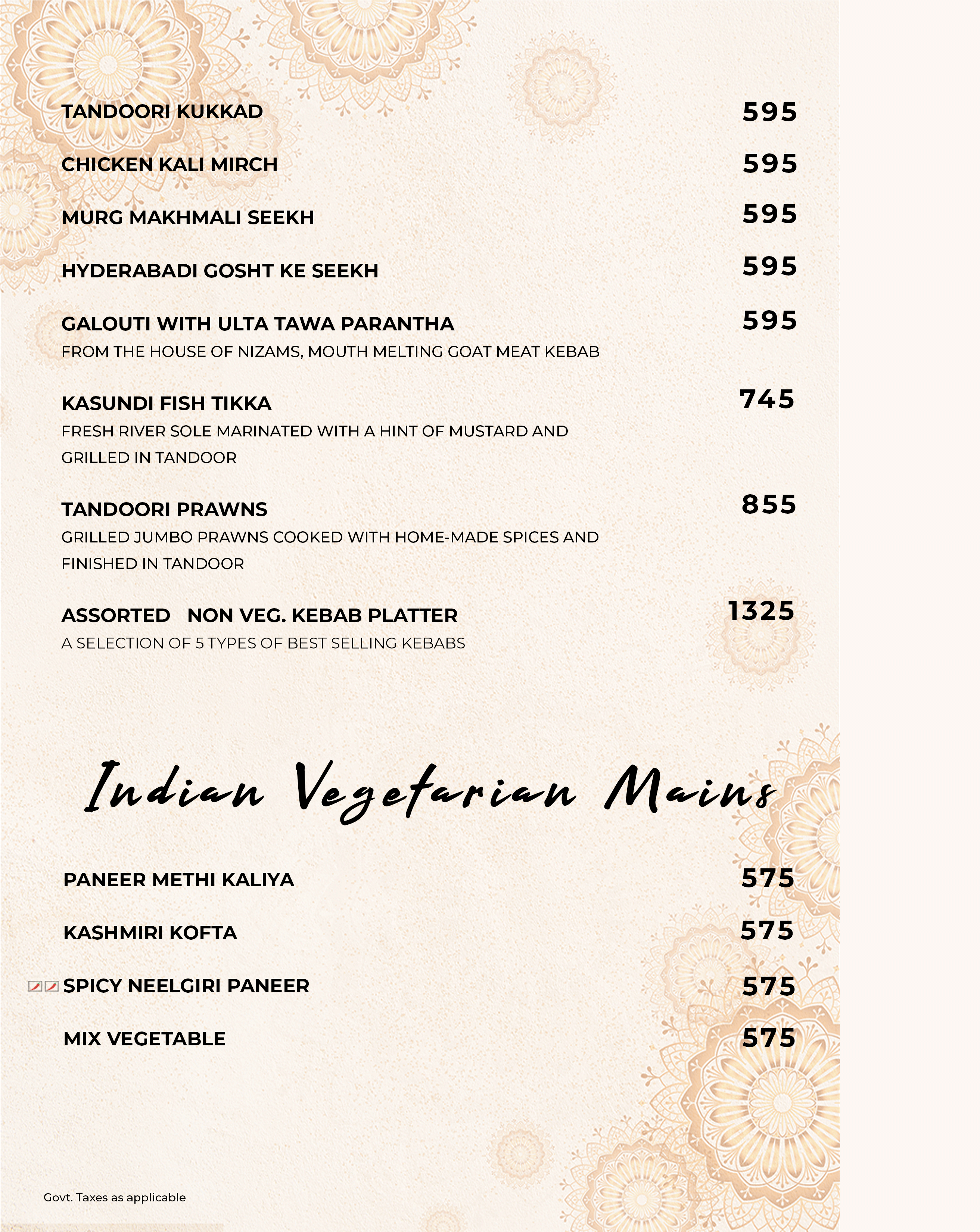 Menu at The Dom - Lounge, Dine, Bar & Restaurant in Punjabi Bagh Club ...