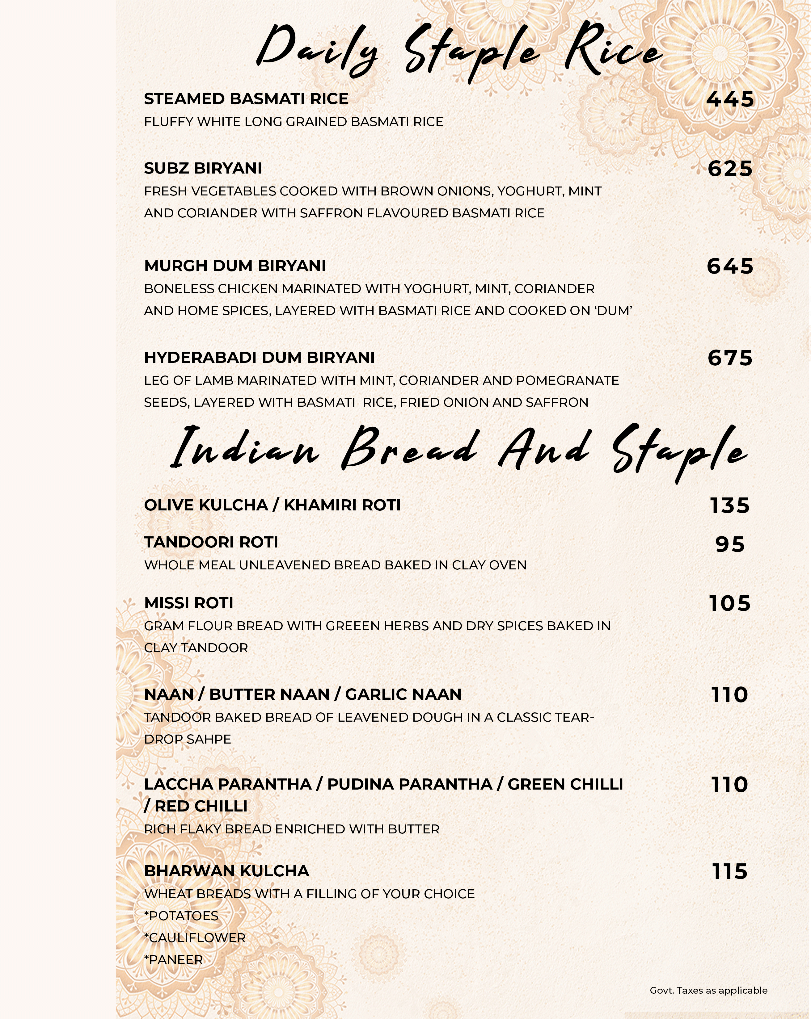 Menu at The Dom - Lounge, Dine, Bar & Restaurant in Punjabi Bagh Club ...