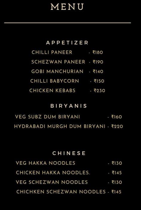 Menu of The Fahad's, Electronic City, Bangalore