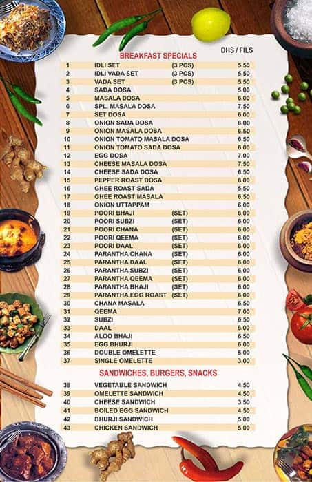 Menu at Ashrafi Restaurant, Dubai, ashrafi restaurant