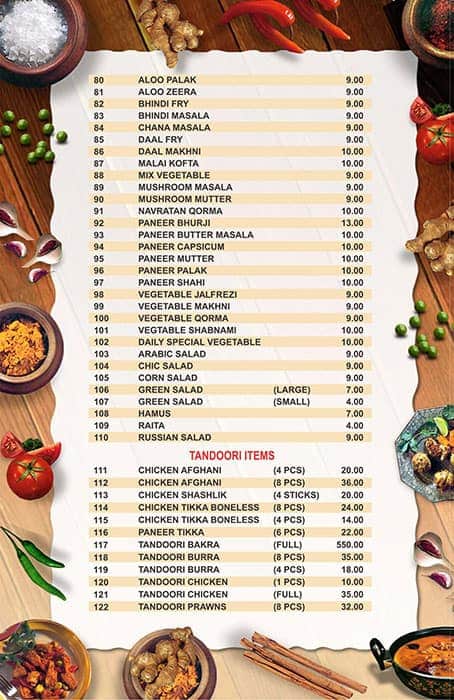 Menu at Ashrafi Restaurant, Dubai, ashrafi restaurant