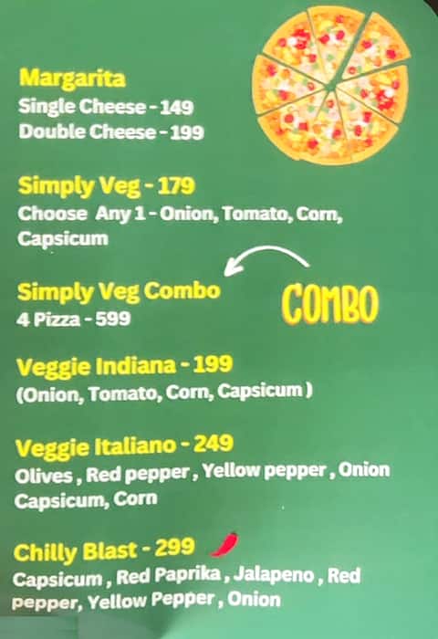 Menu of Wood Fired Pizza, Sector 72, Noida