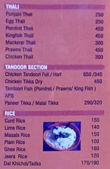 Menu of Punjabi Dhaba Bar & Restaurant, Candolim, Goa