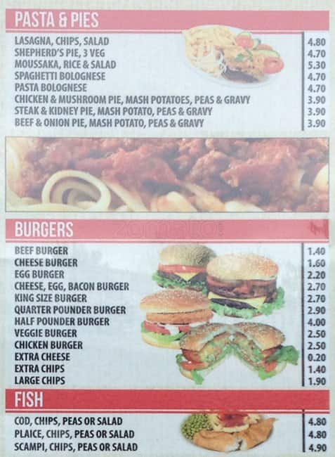 Menu at Arlington Cafe, London