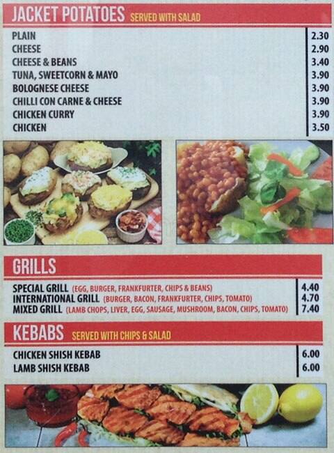 Menu at Arlington Cafe, London