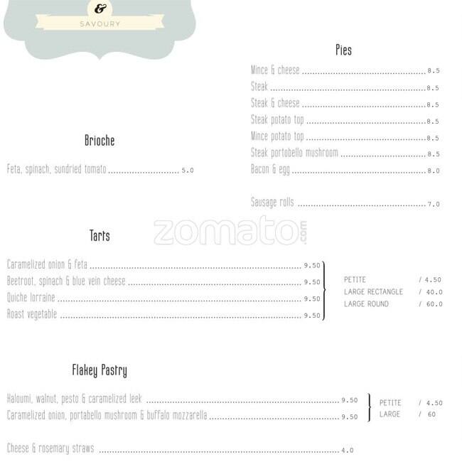 Menu at Little and Friday cafe, Auckland, 42 Douglas St