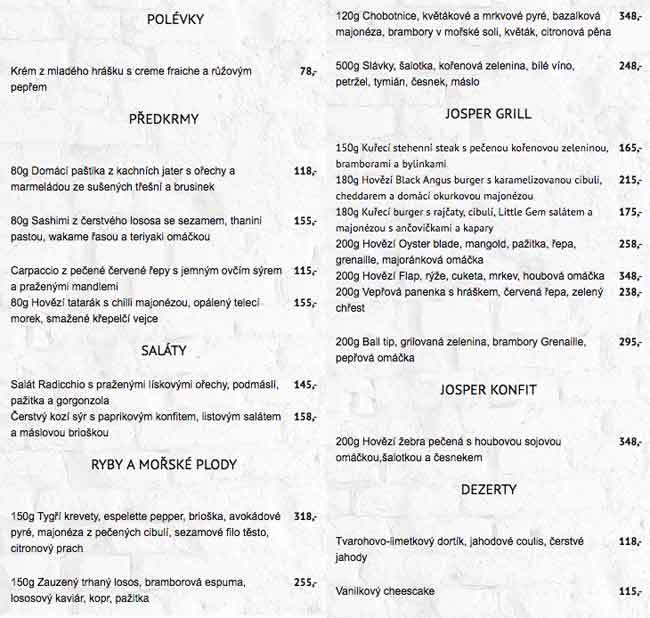 Nejen Bistro Menu, Menu podniku Nejen Bistro, Karlín, Praha 8 ...