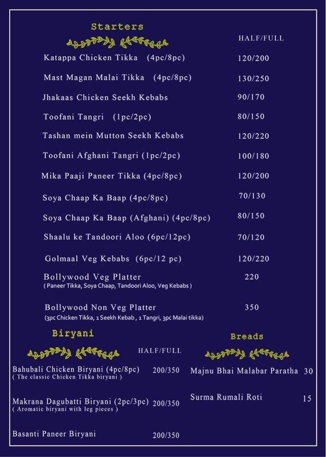 Menu at Being Truckers, Noida, Opp. Lotus Panache
