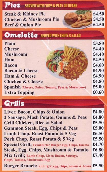 Menu at Enjoy Cafe, London, 64 Stamford Hill