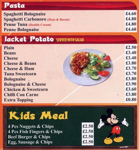 Menu at Enjoy Cafe, London, 64 Stamford Hill