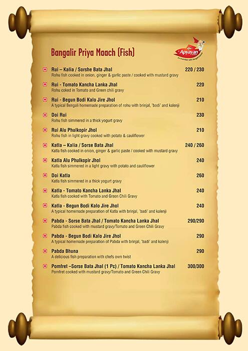 Menu at Apyayan, Pune, Shop No. 9 & 10