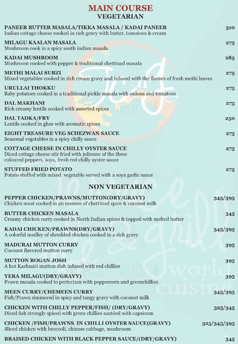 Menu at Crimson, Chennai, 7 New No 11/Old No