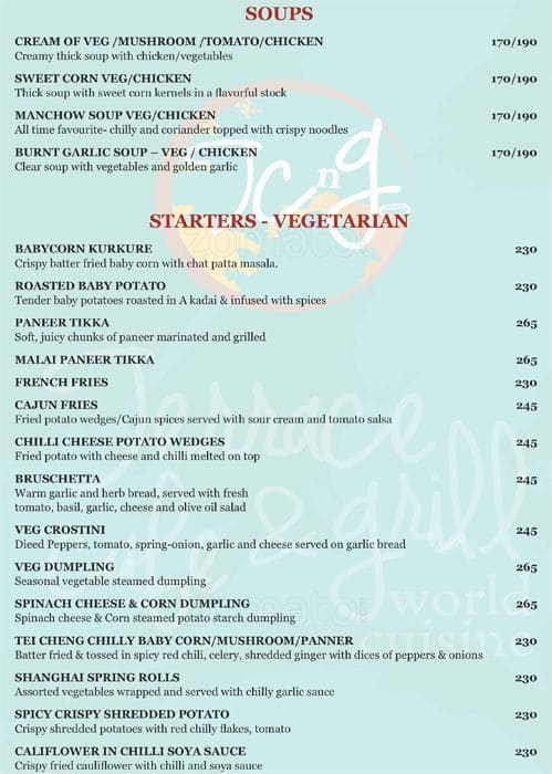 Menu at Crimson, Chennai, 7 New No 11/Old No