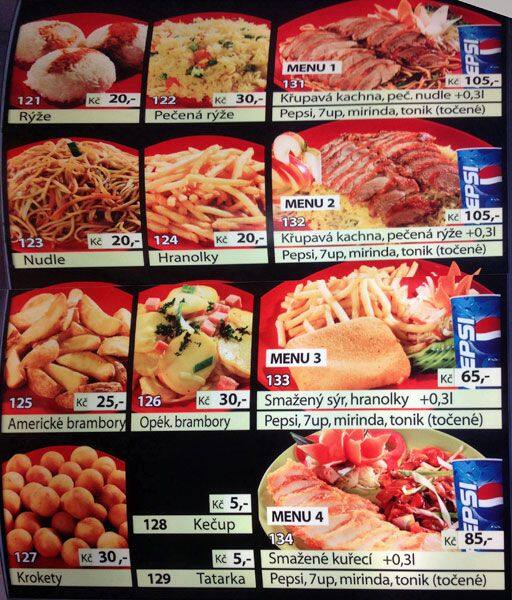 Menu at GUTY restaurant, Brno, Skandinávská 128/2