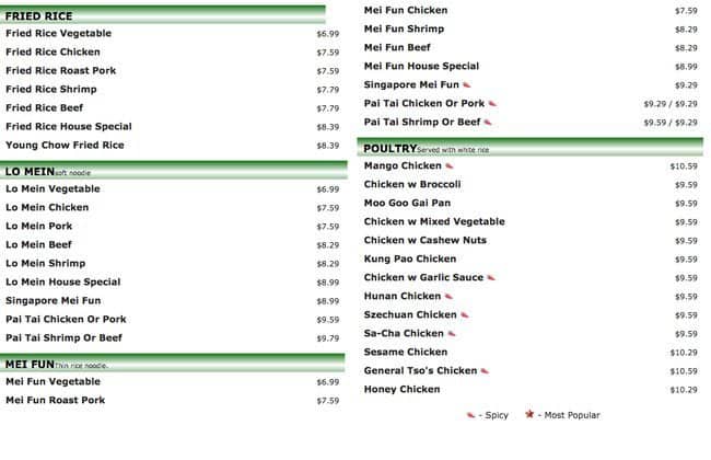 Menu at Asian One restaurant, Charlotte, Hawfield Way Dr #6128