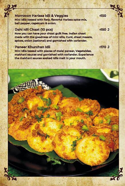 Menu at Cafe IDlish - Idli Dosa Relish, Mumbai, Room No 1