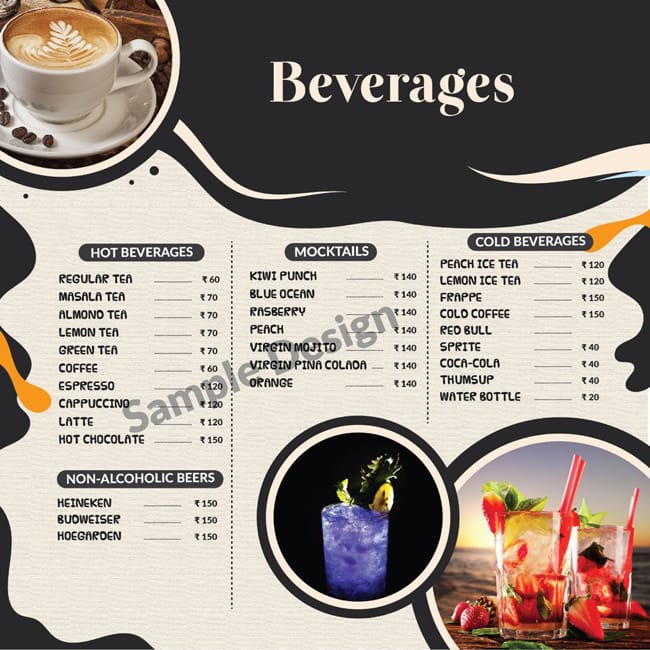 Menu of Hashtag Cafe, Vanasthalipuram, Hyderabad