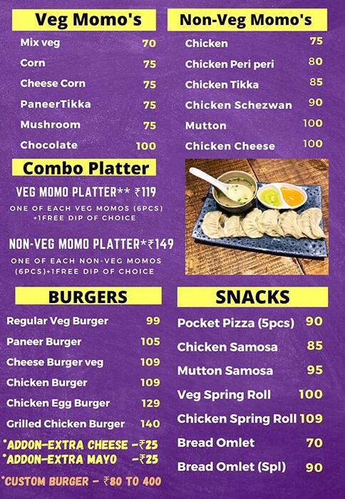 Menu at Mighty Shawarma, Chennai