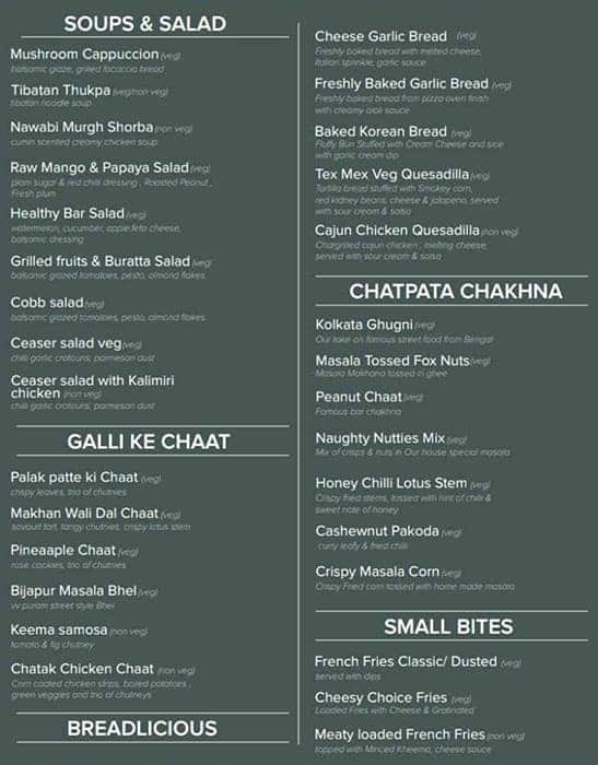 Menu of Macaw By Stories, Bommanahalli, Bangalore