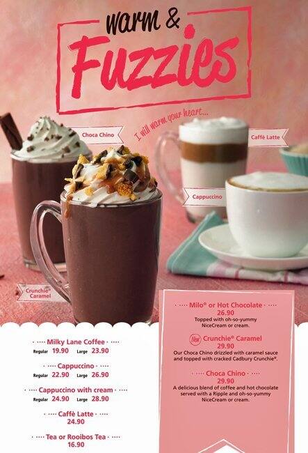 Carta del postres Milky Lane, Krugersdorp, Shop FC 05