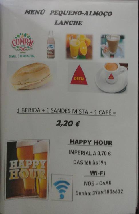 Menu at Bom Bom restaurant, Lisbon, Av. Duque de Loulé 100