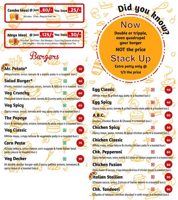 Burgers & More Menu, Menu for Burgers & More, Model Colony, Pune - Zomato