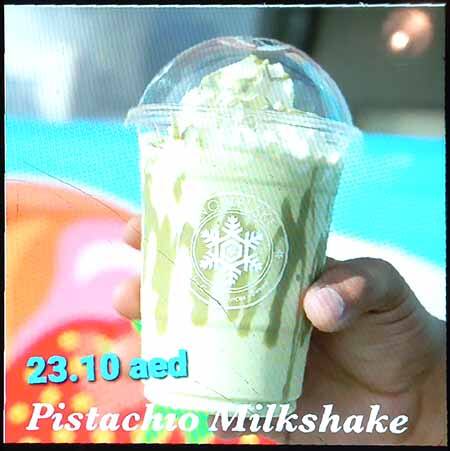 Menu at Snow Flake cafe, Ajman