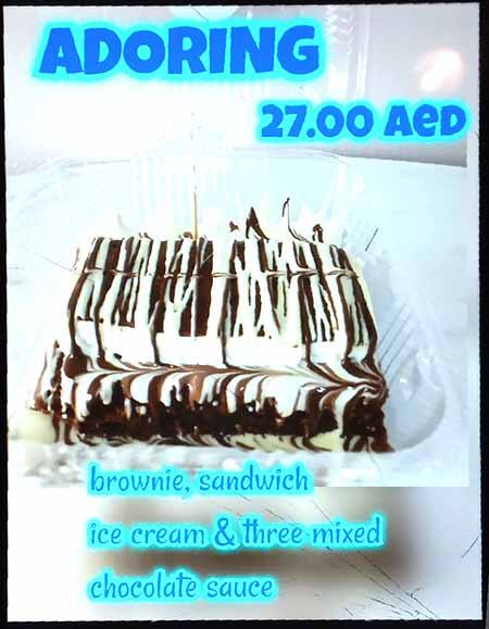 Menu at Snow Flake cafe, Ajman