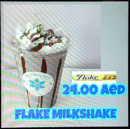Menu at Snow Flake cafe, Ajman