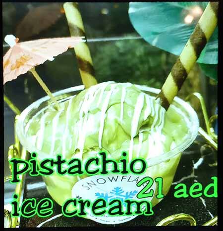 Menu at Snow Flake cafe, Ajman