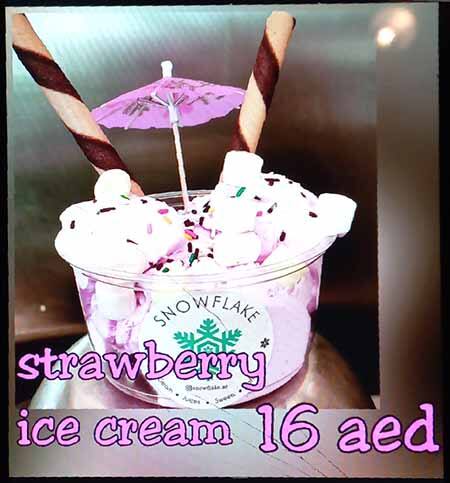 Menu at Snow Flake cafe, Ajman