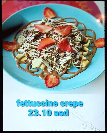 Menu at Snow Flake cafe, Ajman