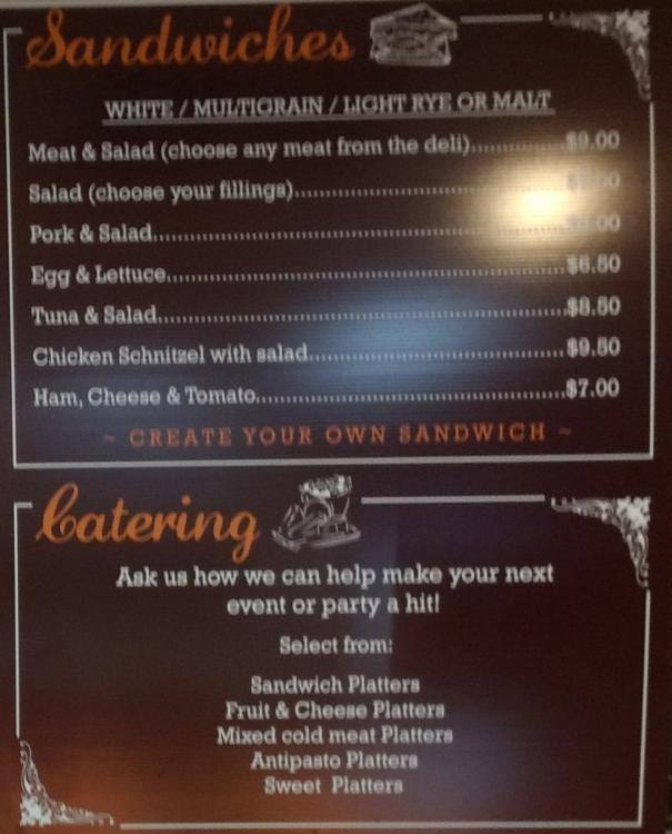 Menu at The Deli Discovery cafe., Ringwood North, 17/204 Warrandyte Rd