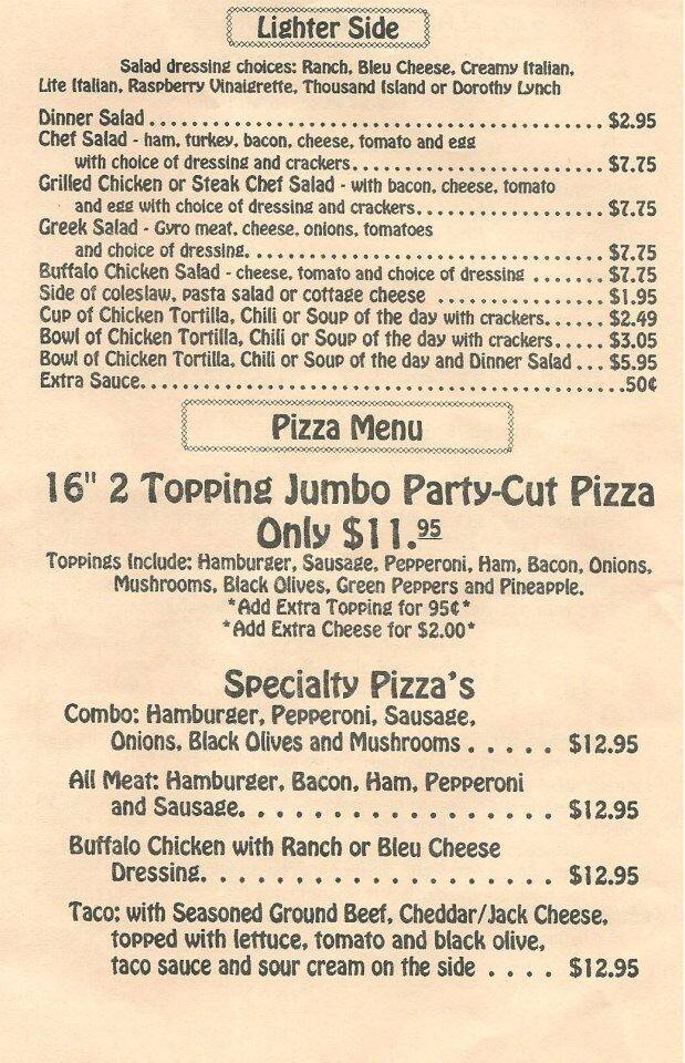 Menu at Pheasant Bar and Grill, Omaha