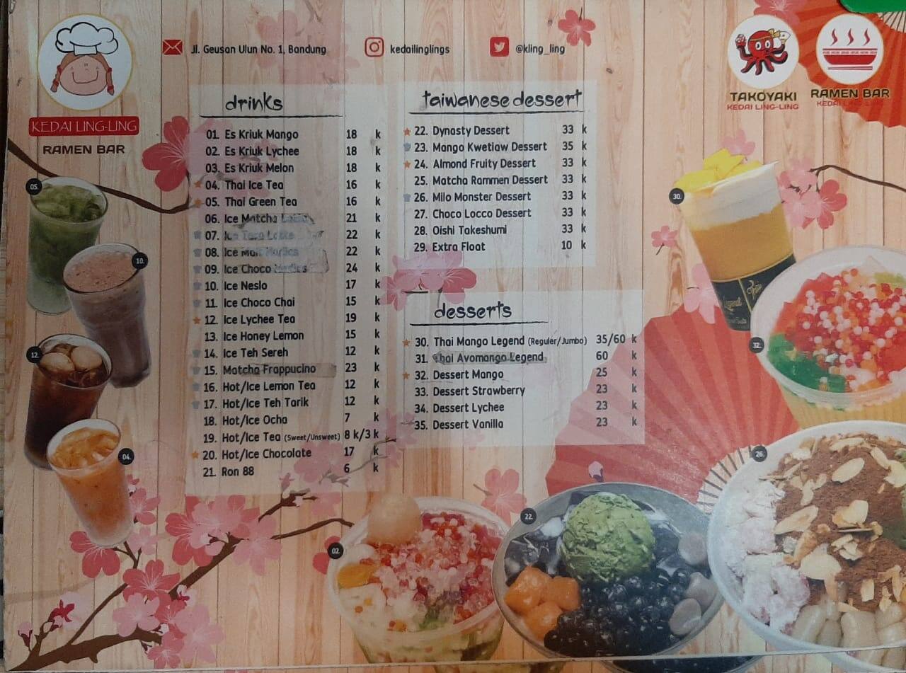 Kedai Ling-Ling Menu, Menu for Kedai Ling-Ling, Riau, Bandung - Zomato ...
