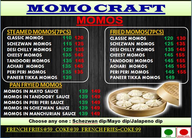 Menu of Momo Craft, Virar, Mumbai