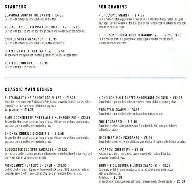 Menu at The Crown pub & bar, London, 64 Brewer St