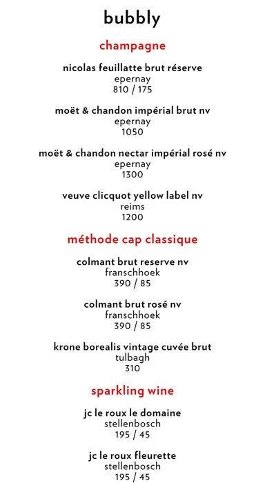 Menu at Restaurant at Fire & Ice, Sandton