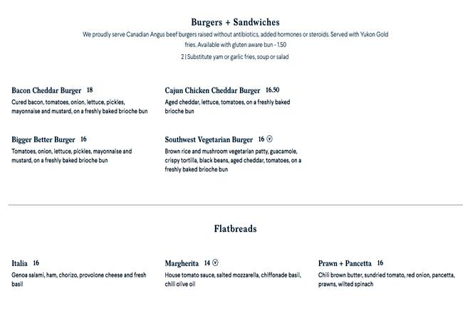 Menu at Earls Kitchen + Bar, Burlington, 900 Maple Ave Unit A25