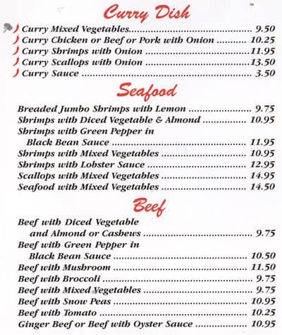 Menu at Honey Bee Restaurant, Toronto, Queen St E