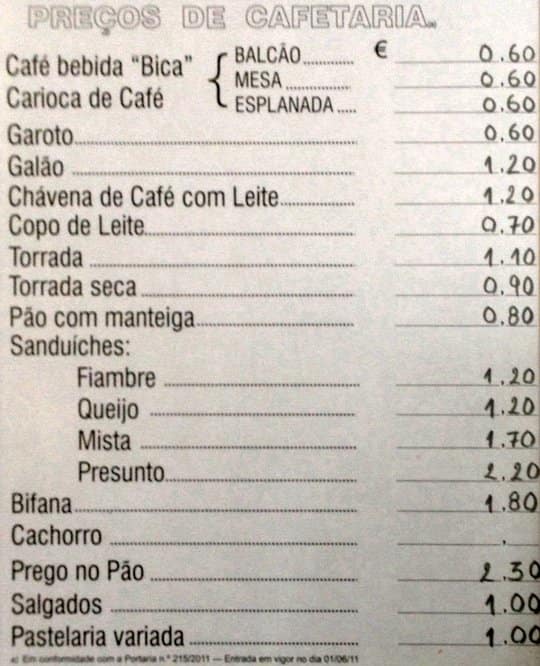A Coppelia Menu, Menu de A Coppelia, Montijo Centro, Greater Lisbon ...
