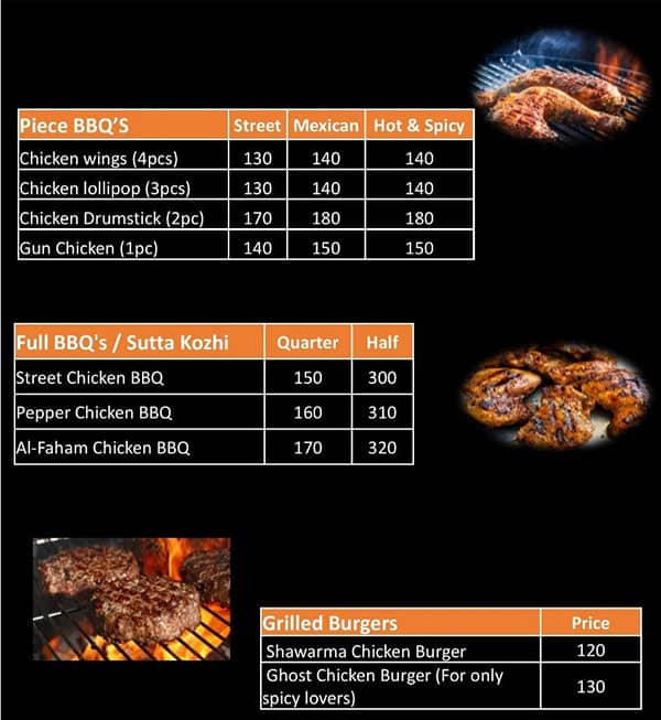 Menu of Grill Nights, Porur, Chennai