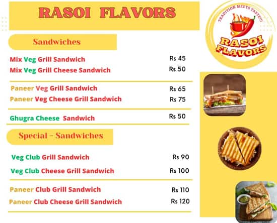 Menu of Rasoi Flavors, Powai, Mumbai