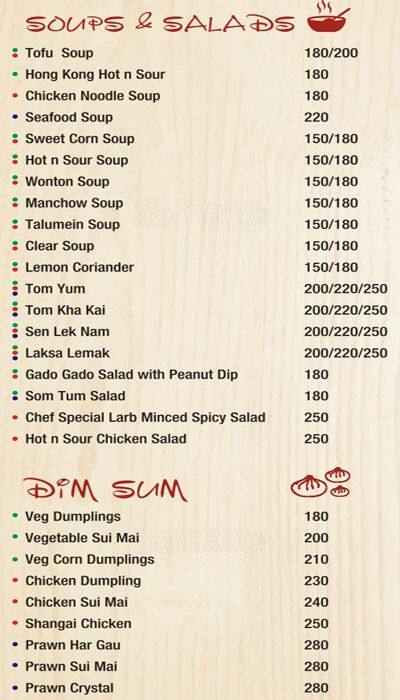 Menu at Snappy Dragon, Gurugram