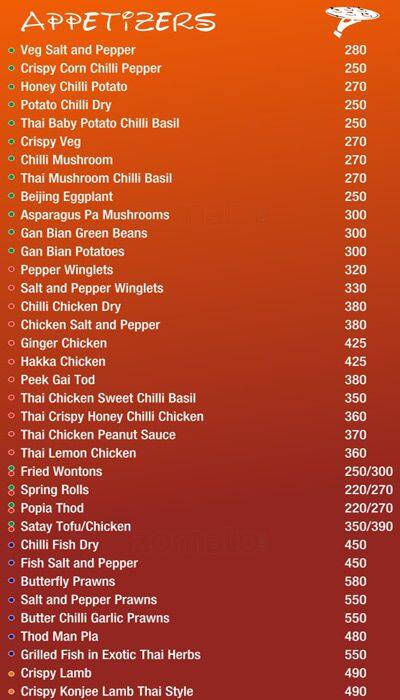 Menu at Snappy Dragon, Gurugram