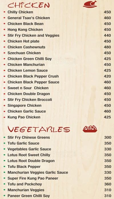 Menu at Snappy Dragon, Gurugram