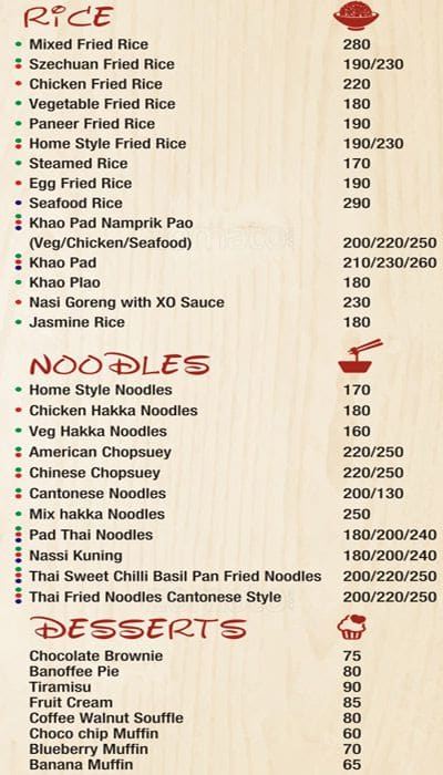 Menu at Snappy Dragon, Gurugram