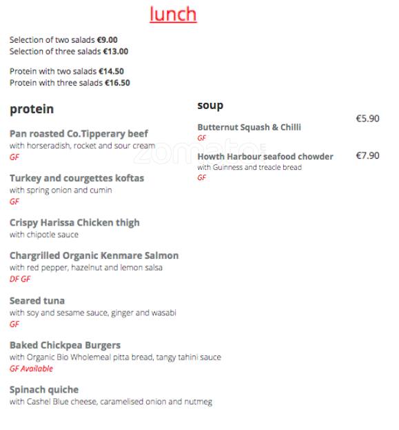 Menu at eathos (Baggot St Upper) desserts, Dublin, 13 Baggot Street Upper